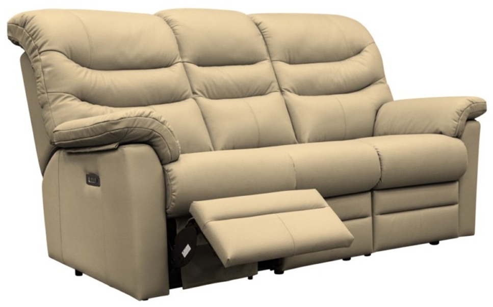 G Plan Ledbury 3 Seater Sofa with Single Power Recliners, Headrest ...