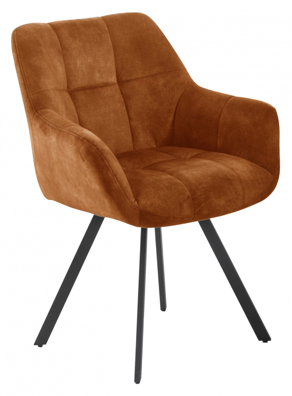 Jude Pair Swivel Carver Dining Chairs - Fairway Furniture