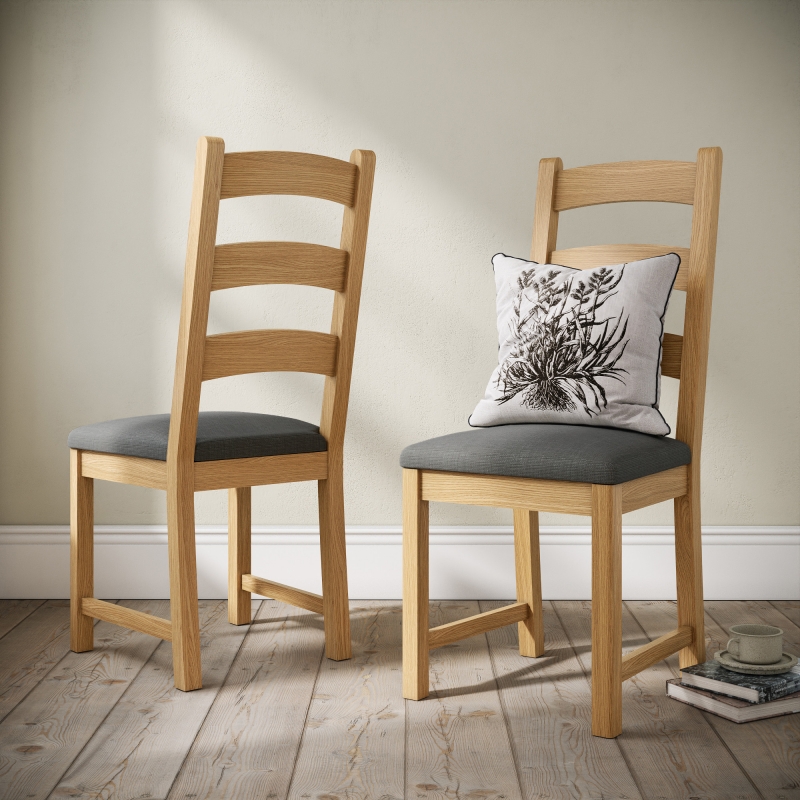 Fairway Furniture Nanterre Pair Ladder Back Dining Chairs - Fairway ...