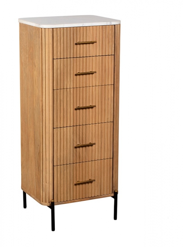 Rio 5 Drawer Tall Narrow Chest